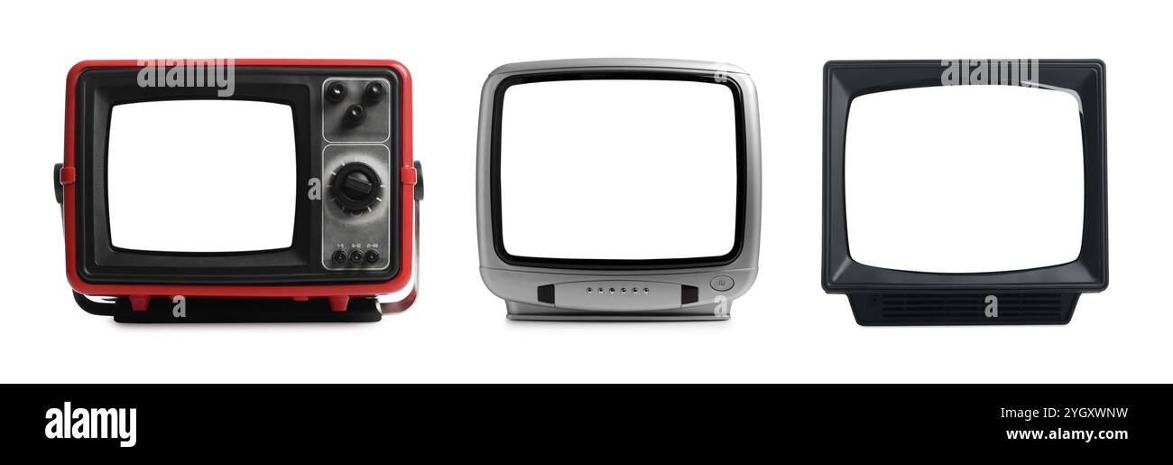 Vintage black and white tv screens hi-res stock photography and images ...