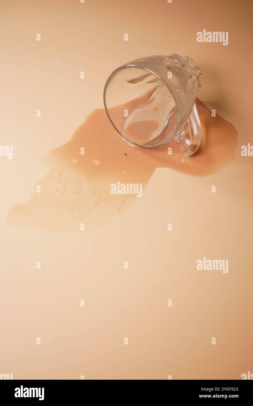 Water poured clear glass creating hi-res stock photography and images ...