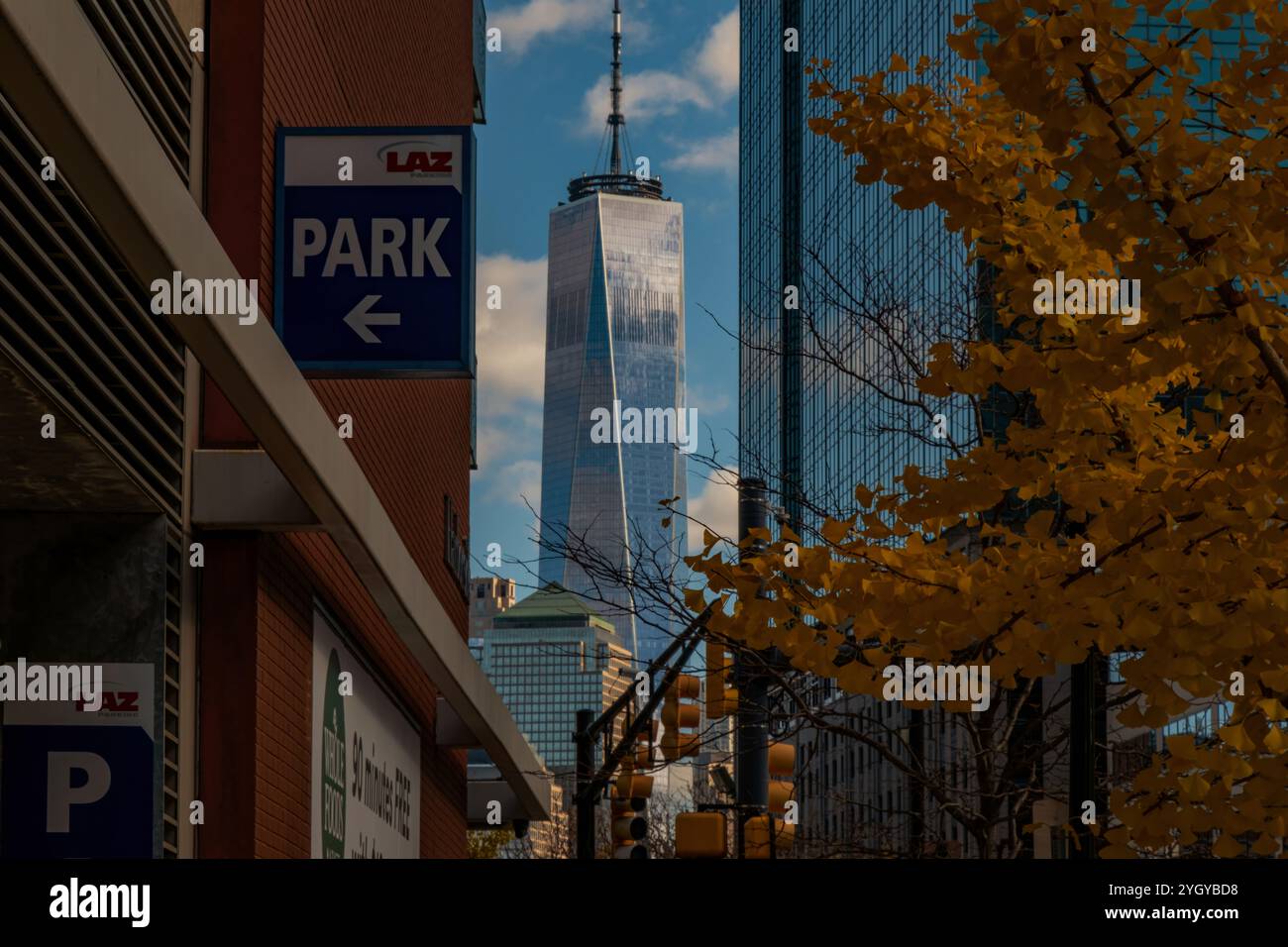 New York skyline of World Trade Center. One World Trade Center. New ...
