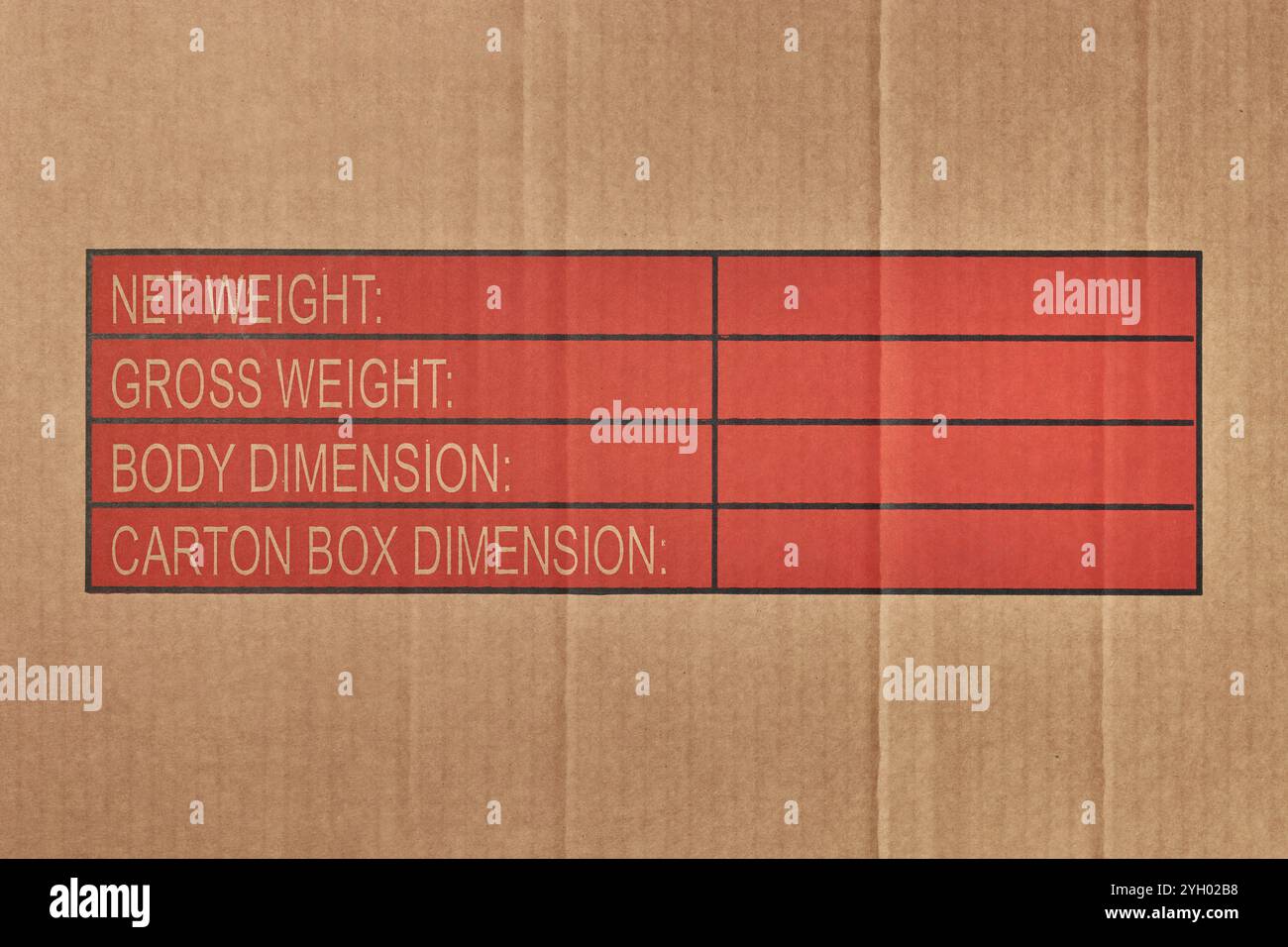 red label with package instructions printed on cardboard box, important ...