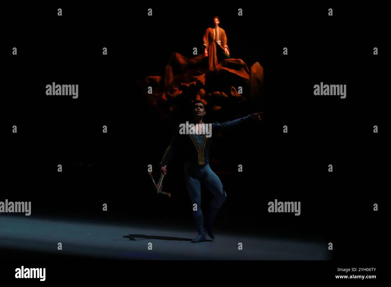 National Dance Company Dancers perform on stage during a rehearsal of ...