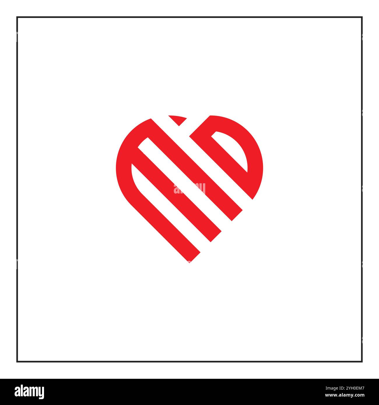 Love and heart monogram for love romantic passion or wedding Cut Out ...