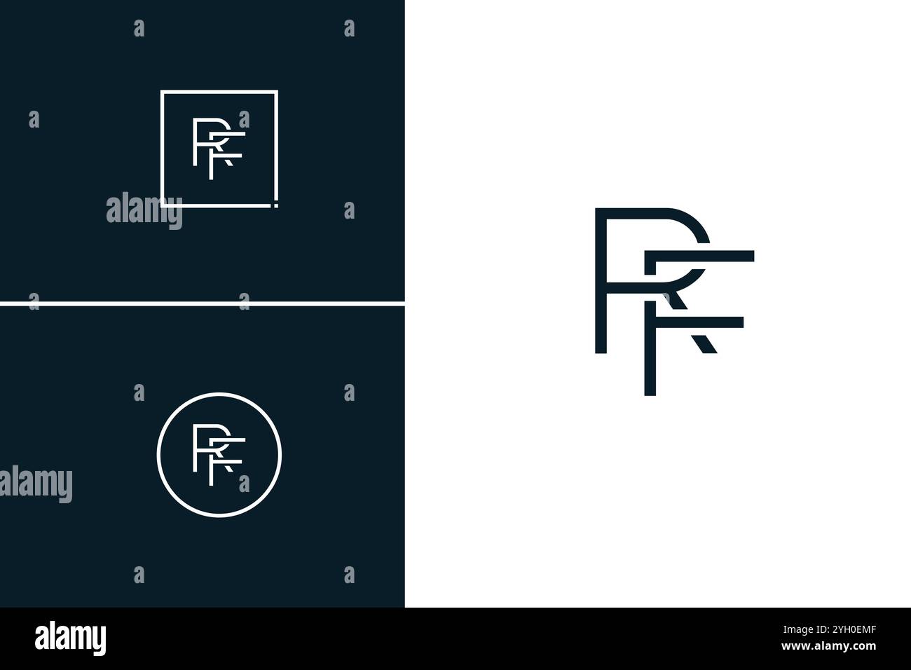 RF Minimal Vector Logo - Simple Business Logo for Monogram R and F ...