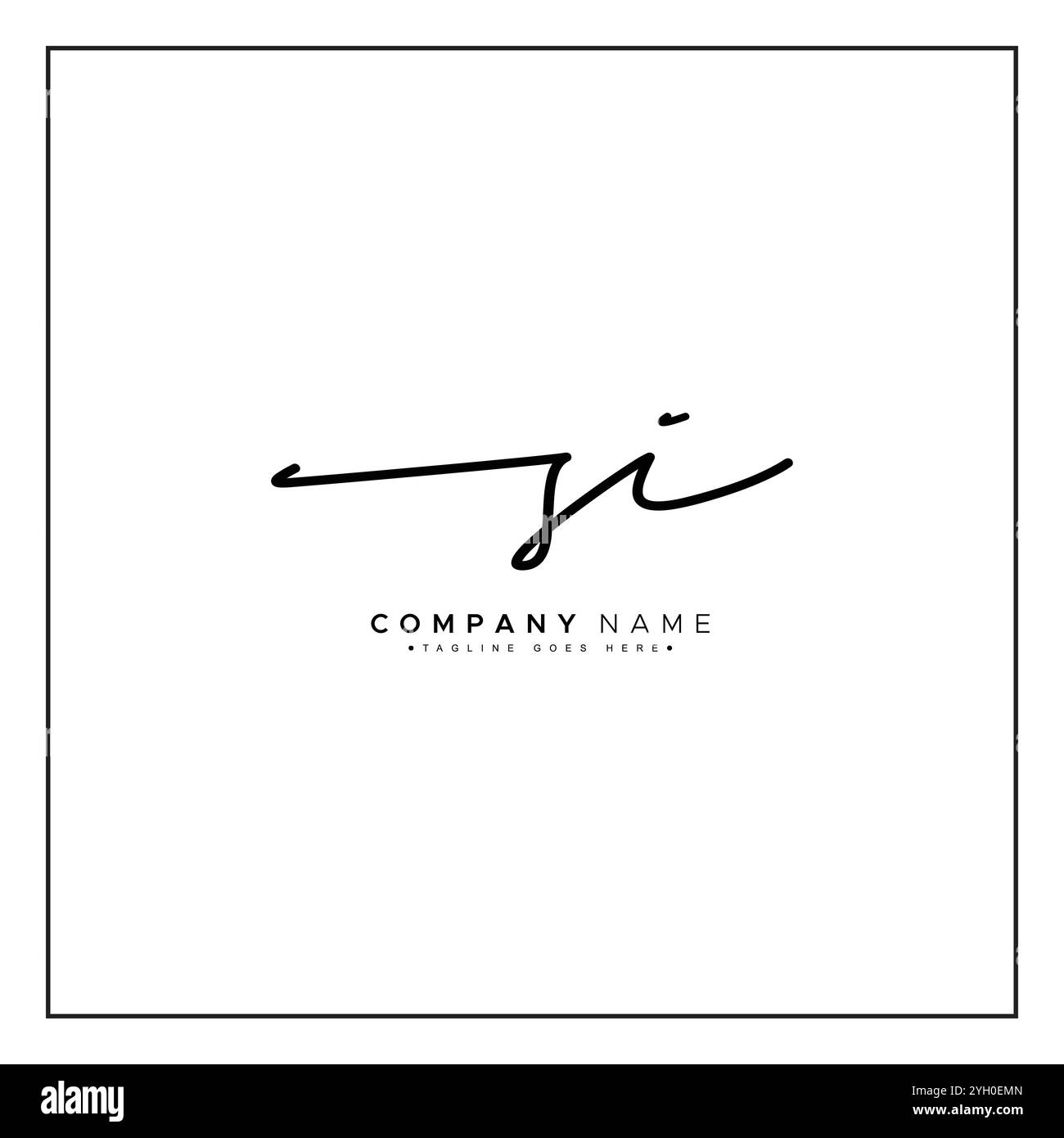 SI Initial Logo in Signature Style for Photography and Fashion Business ...