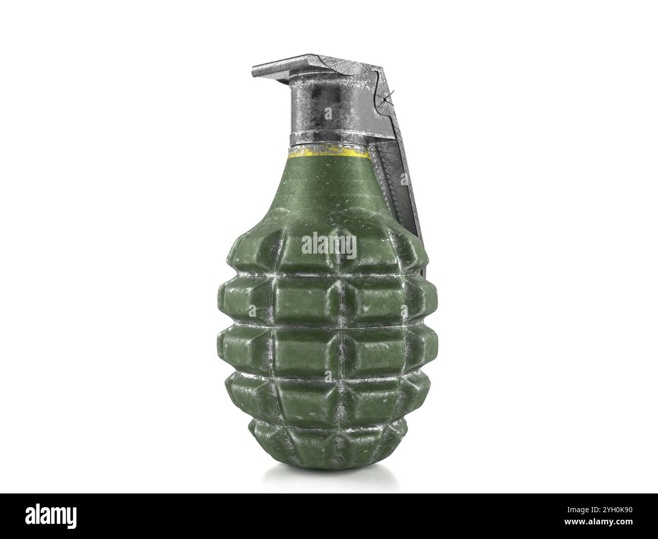 Grenade on a white background. 3d illustration Stock Photo - Alamy