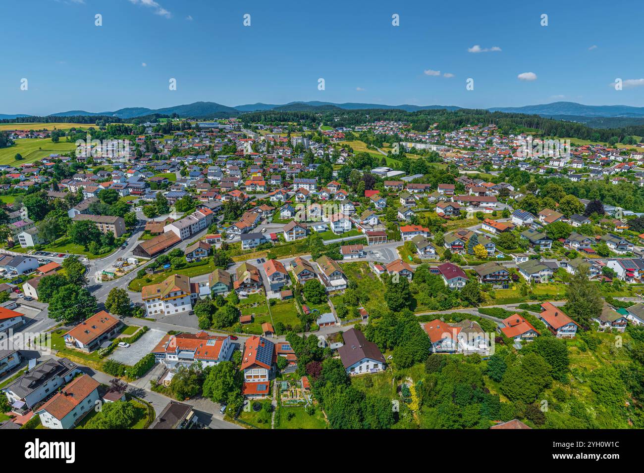 View of the climatic health resort of Regen on the Black Rain in the ...
