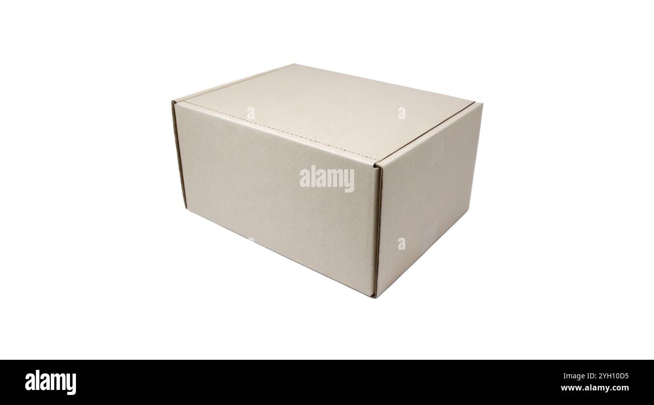 Delivery box on white background Stock Photo - Alamy