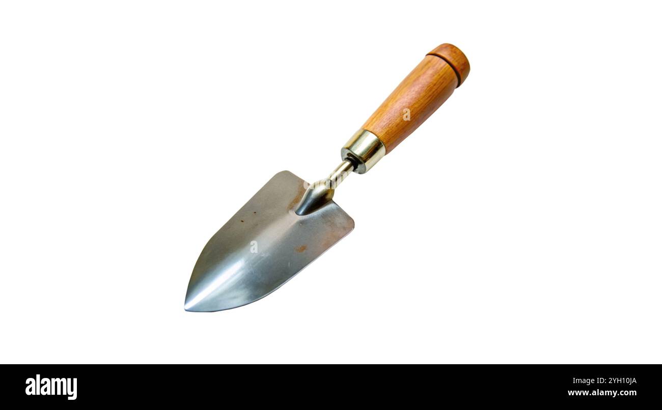 Trowel on white background Stock Photo - Alamy