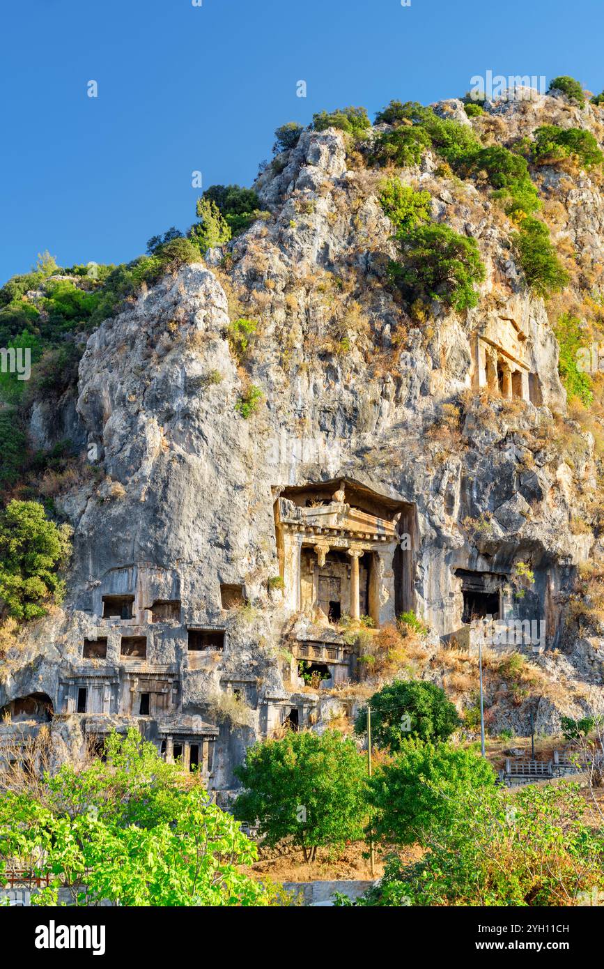 The Tomb of Amyntas (the Lycian Rock Tombs), Fethiye, Turkey Stock ...