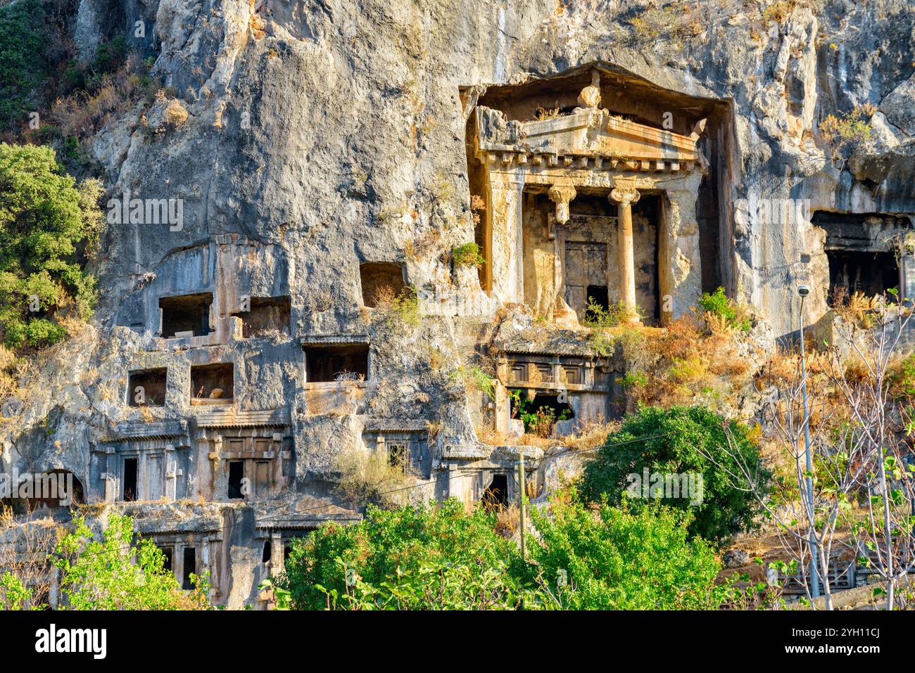 The Tomb of Amyntas (the Lycian Rock Tombs), Fethiye, Turkey Stock ...