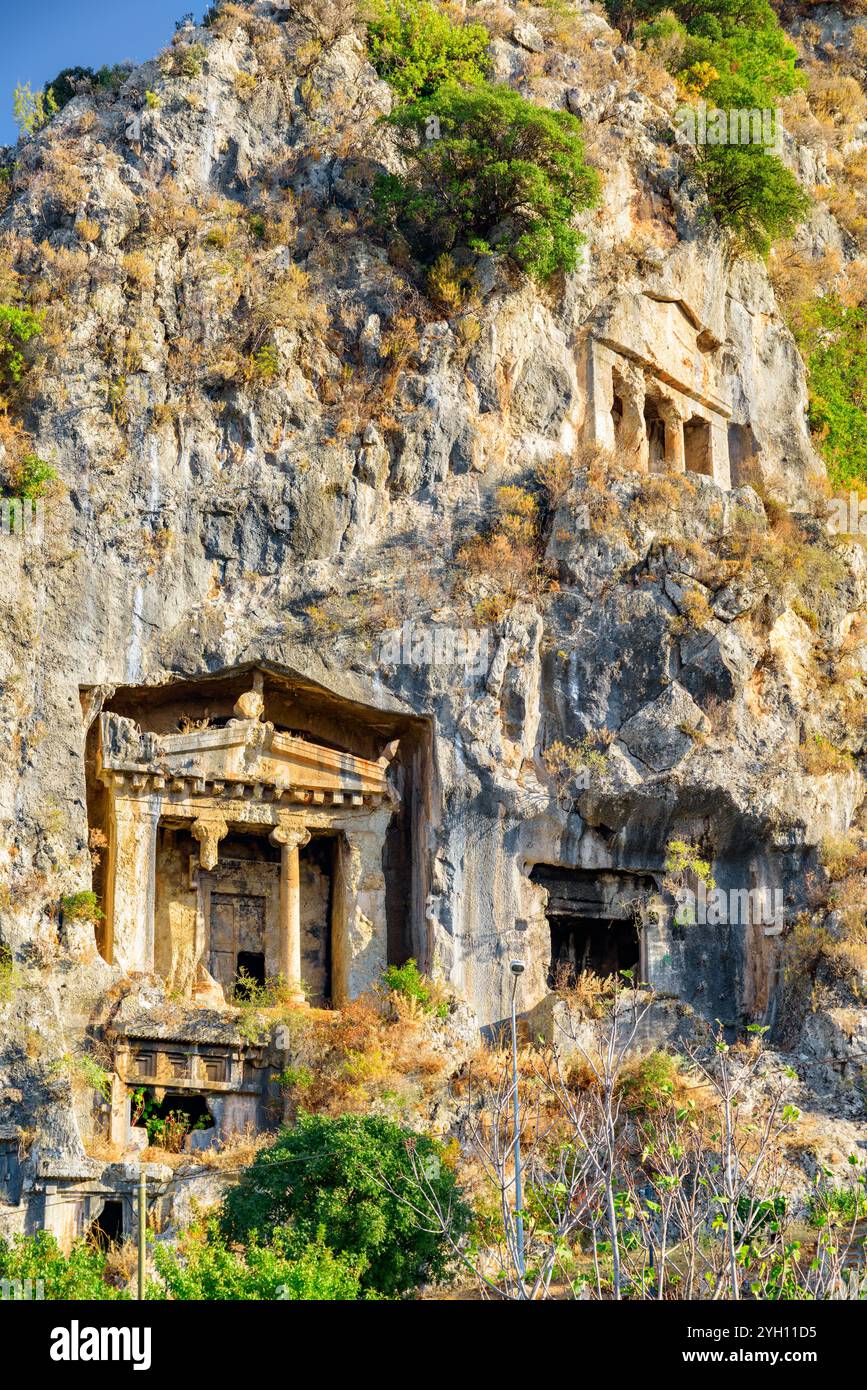 The Tomb of Amyntas (the Lycian Rock Tombs), Fethiye, Turkey Stock ...
