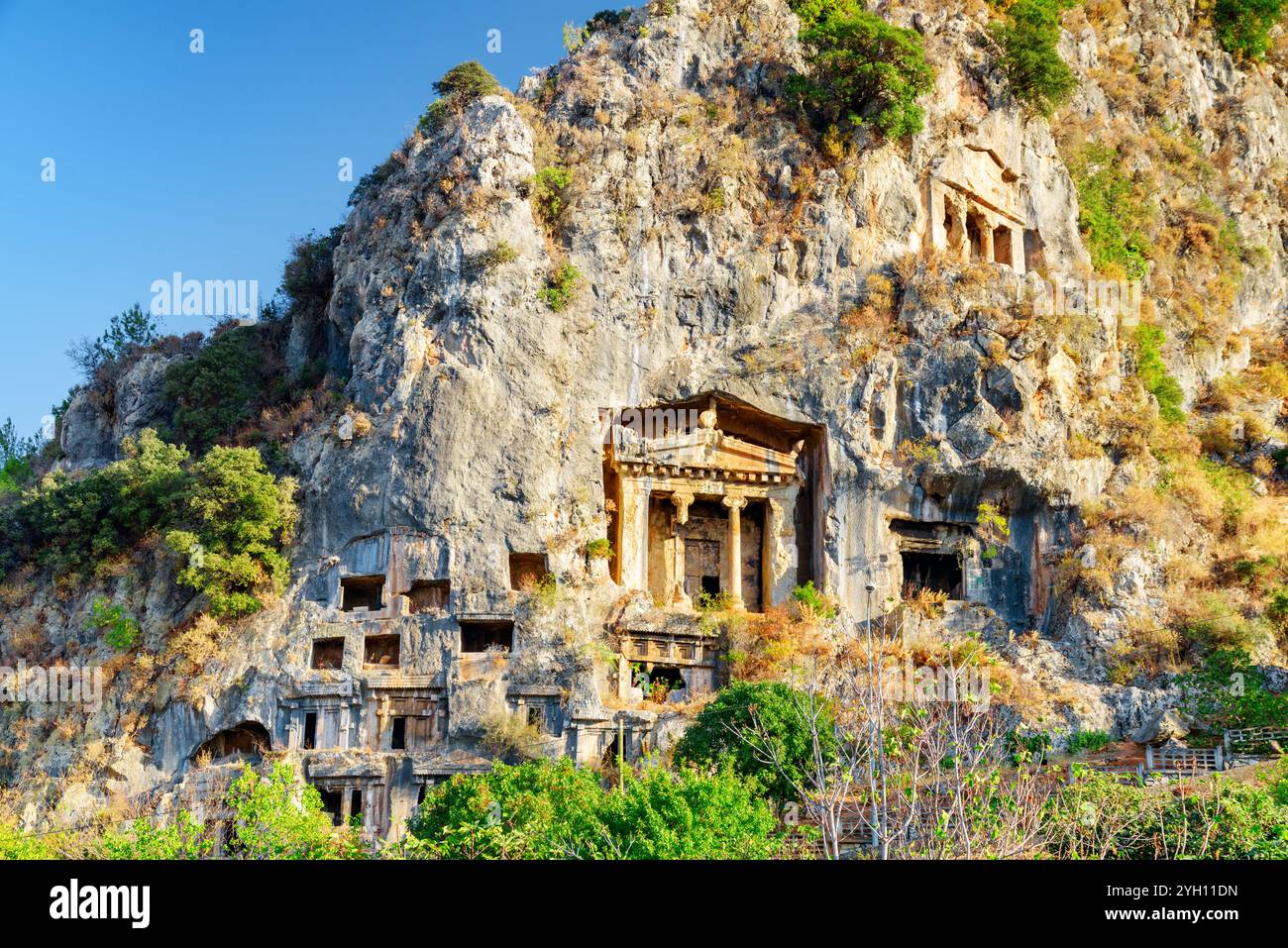 The Tomb of Amyntas (the Lycian Rock Tombs), Fethiye, Turkey Stock ...