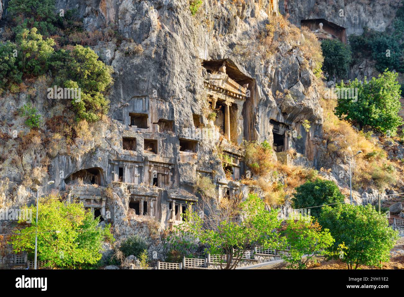 The Tomb of Amyntas (the Lycian Rock Tombs), Fethiye, Turkey Stock ...