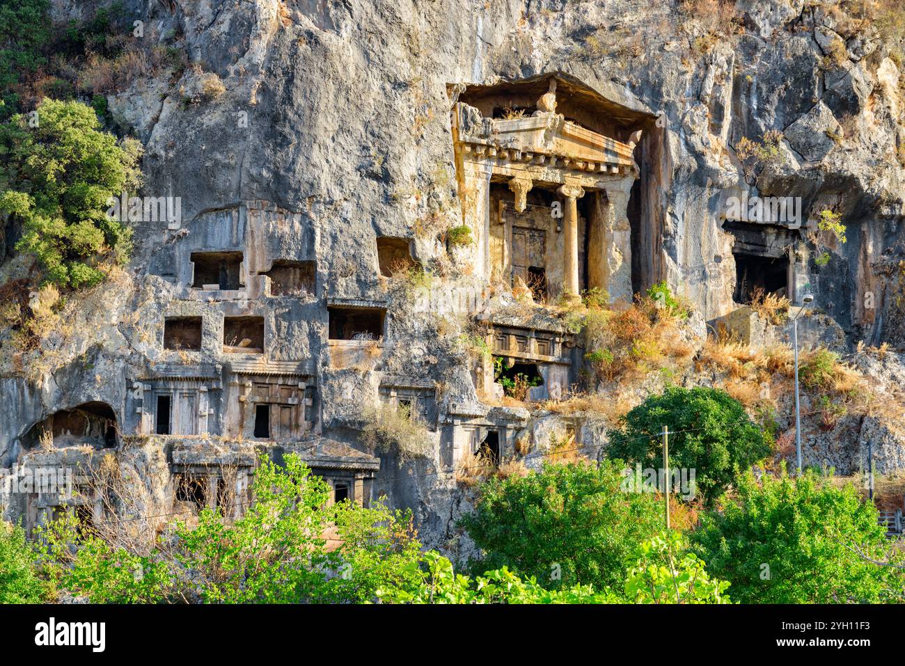 The Tomb of Amyntas (the Lycian Rock Tombs), Fethiye, Turkey Stock ...