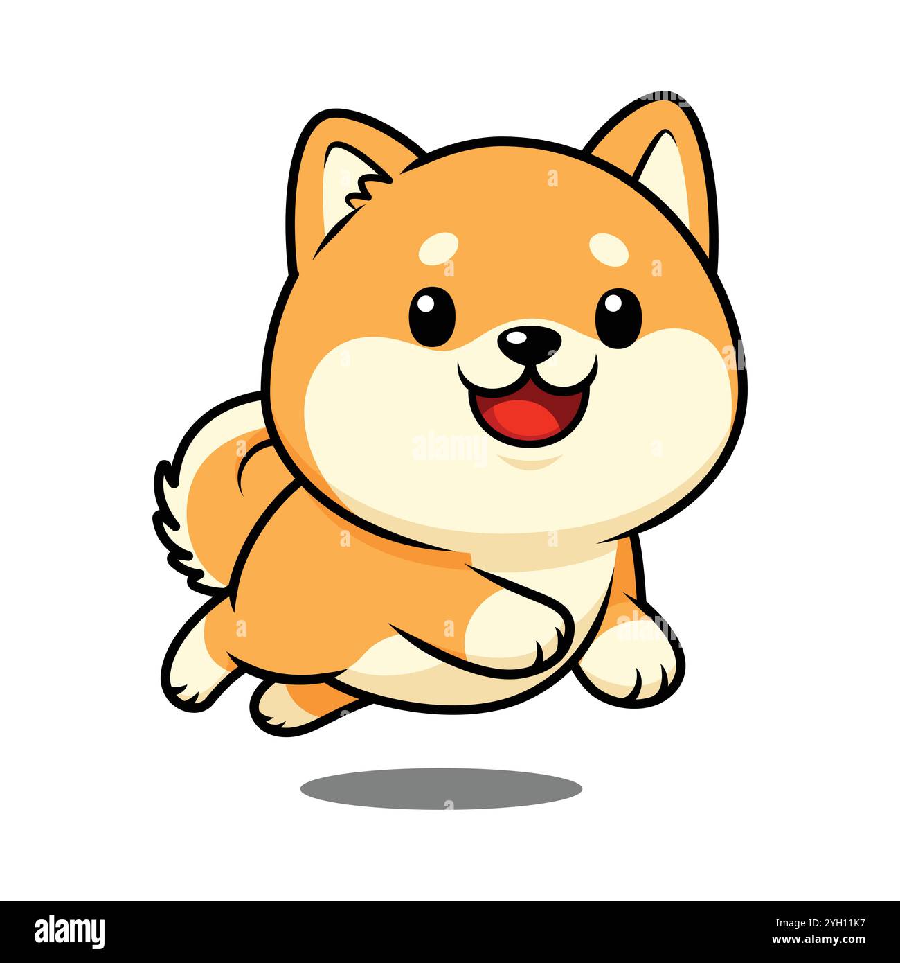 Cute domestic happy shiba Stock Vector Images - Alamy