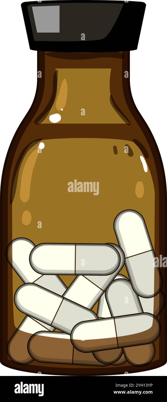 penicillin antibiotic pills cartoon vector illustration Stock Vector ...