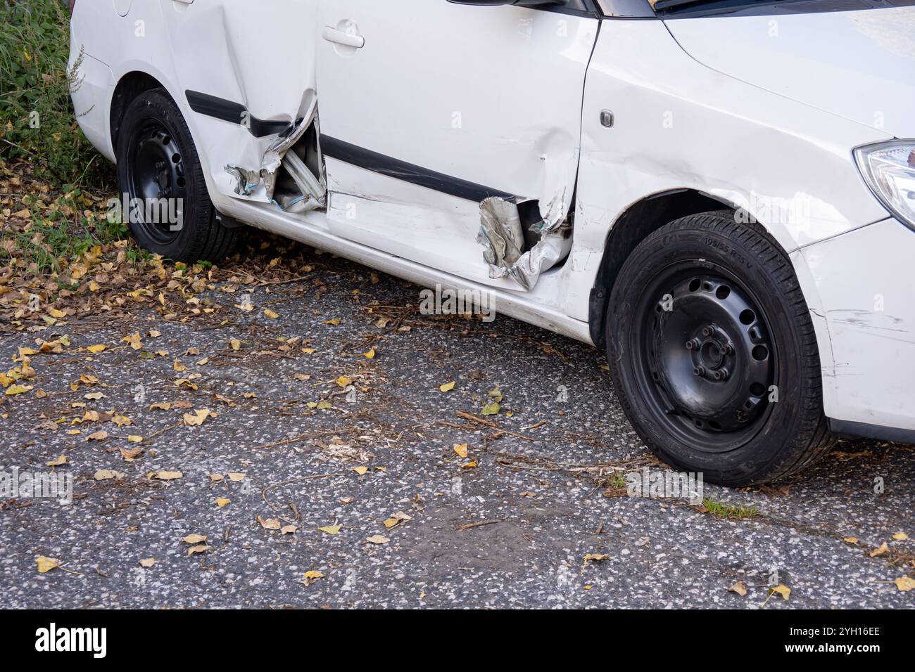 SENOV, CZECHIA - SEPTEMBER 28, 2024: White Skoda Fabia car after ...