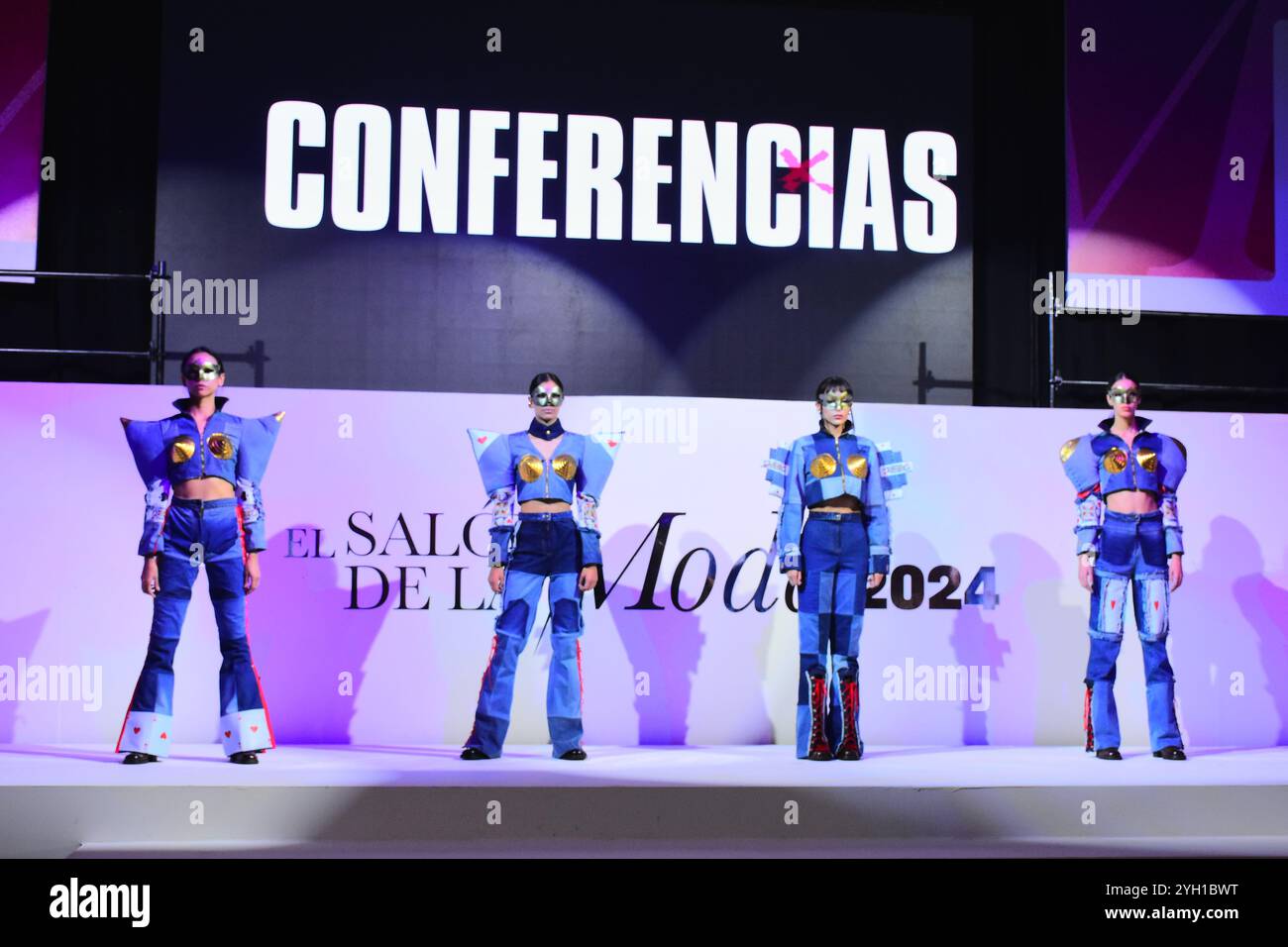 LEON, MEXICO - NOV 8. A model walks the runway wearing Alondra Gudiño ...