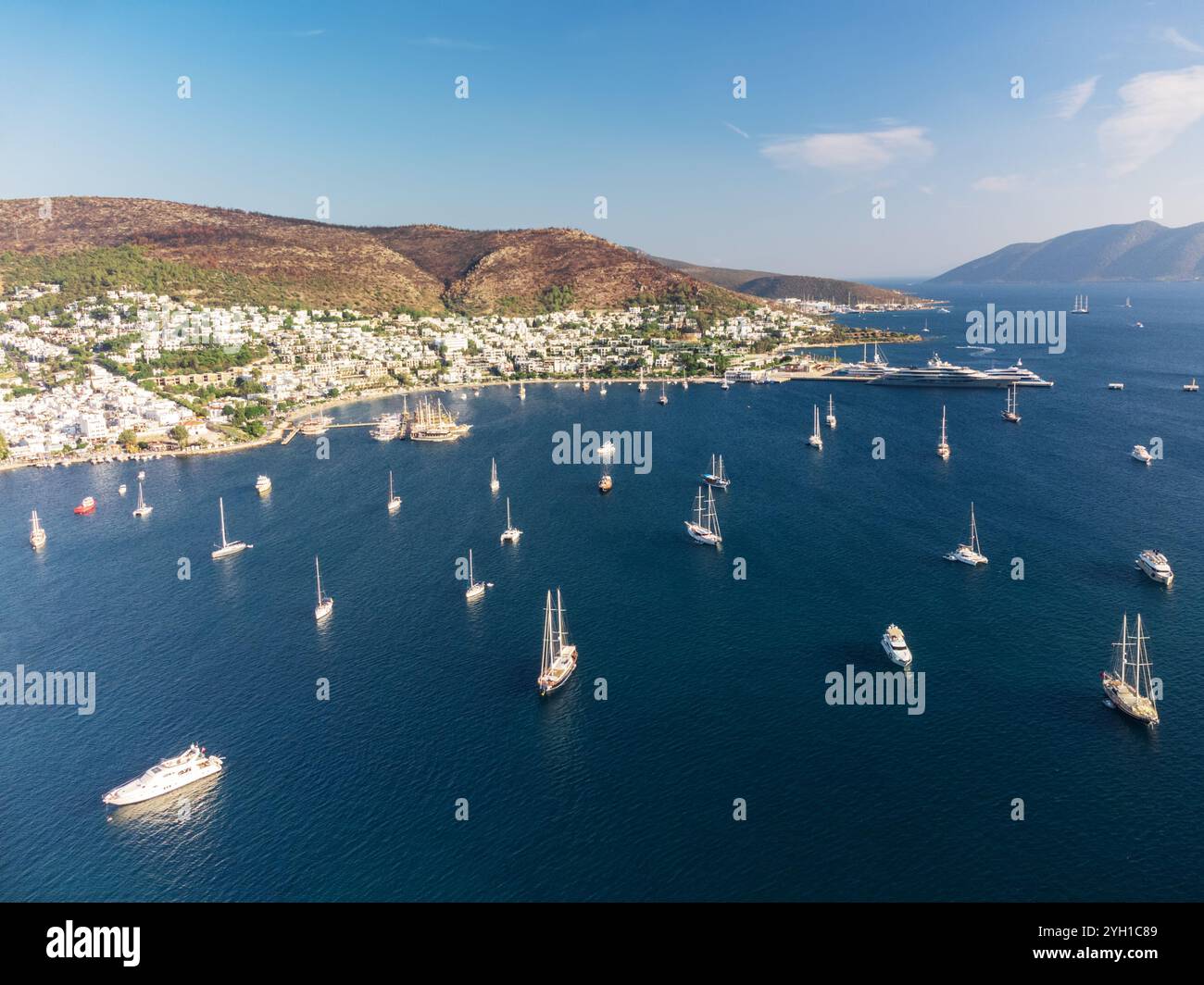 Aerial view of Bodrum Harbor in Turkey Stock Photo - Alamy