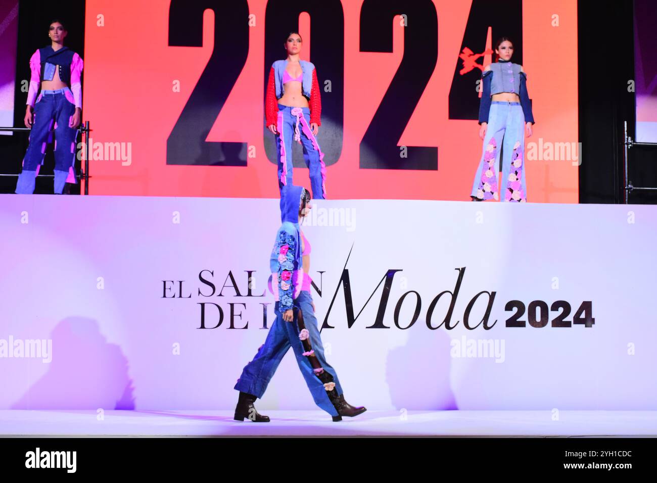 LEON, MEXICO - NOV 8. A model walks the runway wearing Ricardo Garcia ...