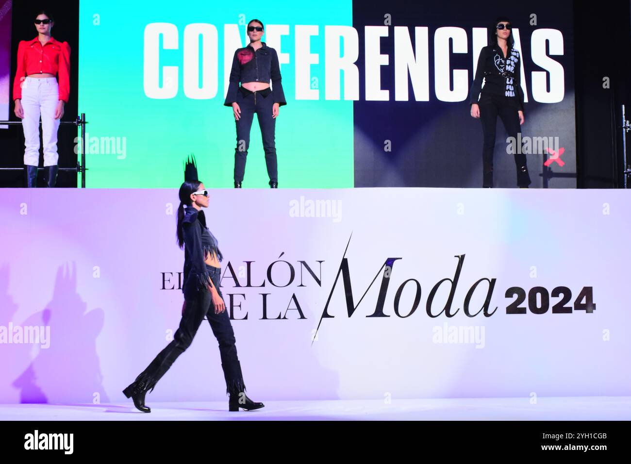 LEON, MEXICO - NOV 8. A model walks the runway wearing Noemi Hernandez ...