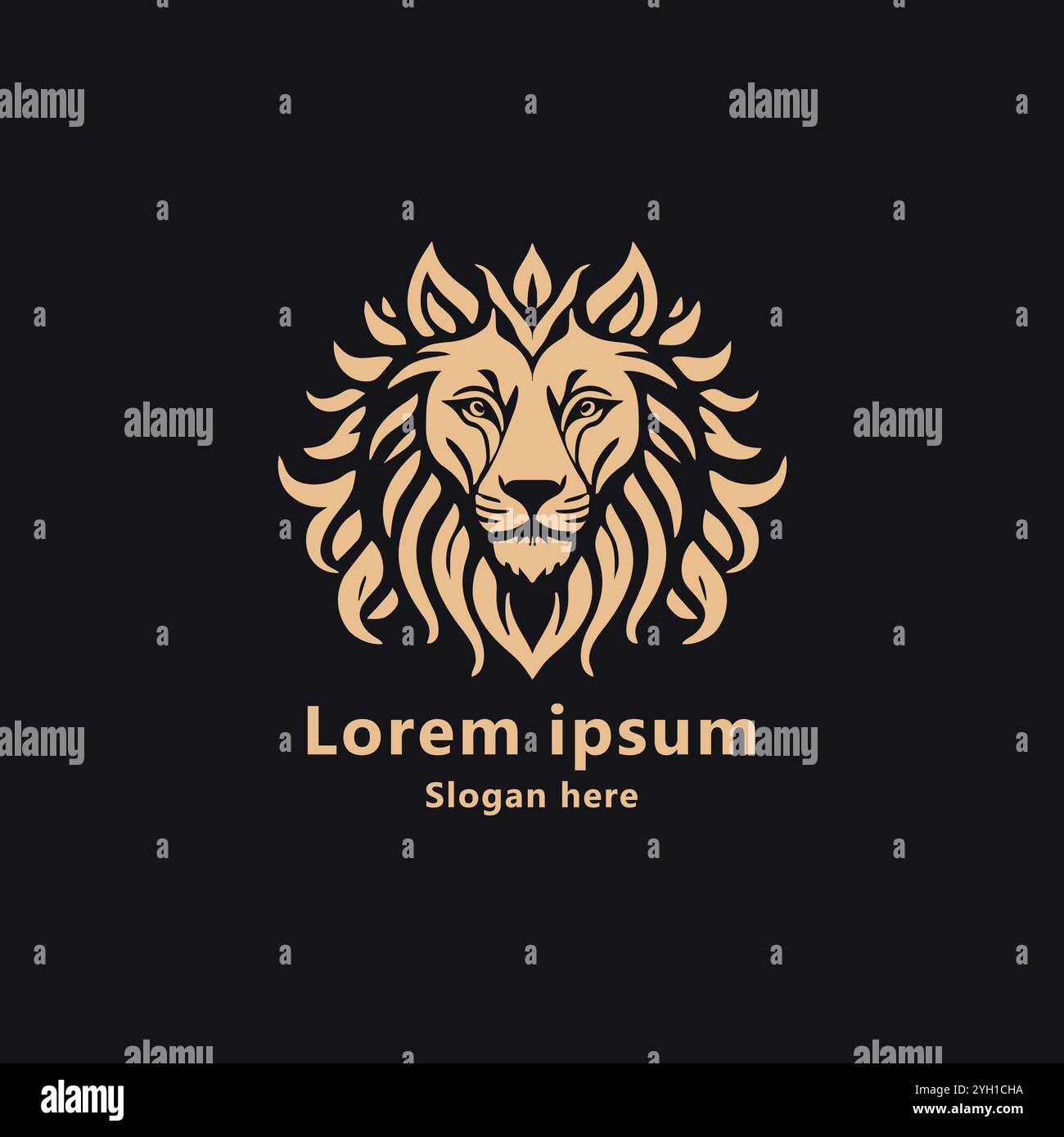 Luxury Lion logo design template Stock Vector Image & Art - Alamy