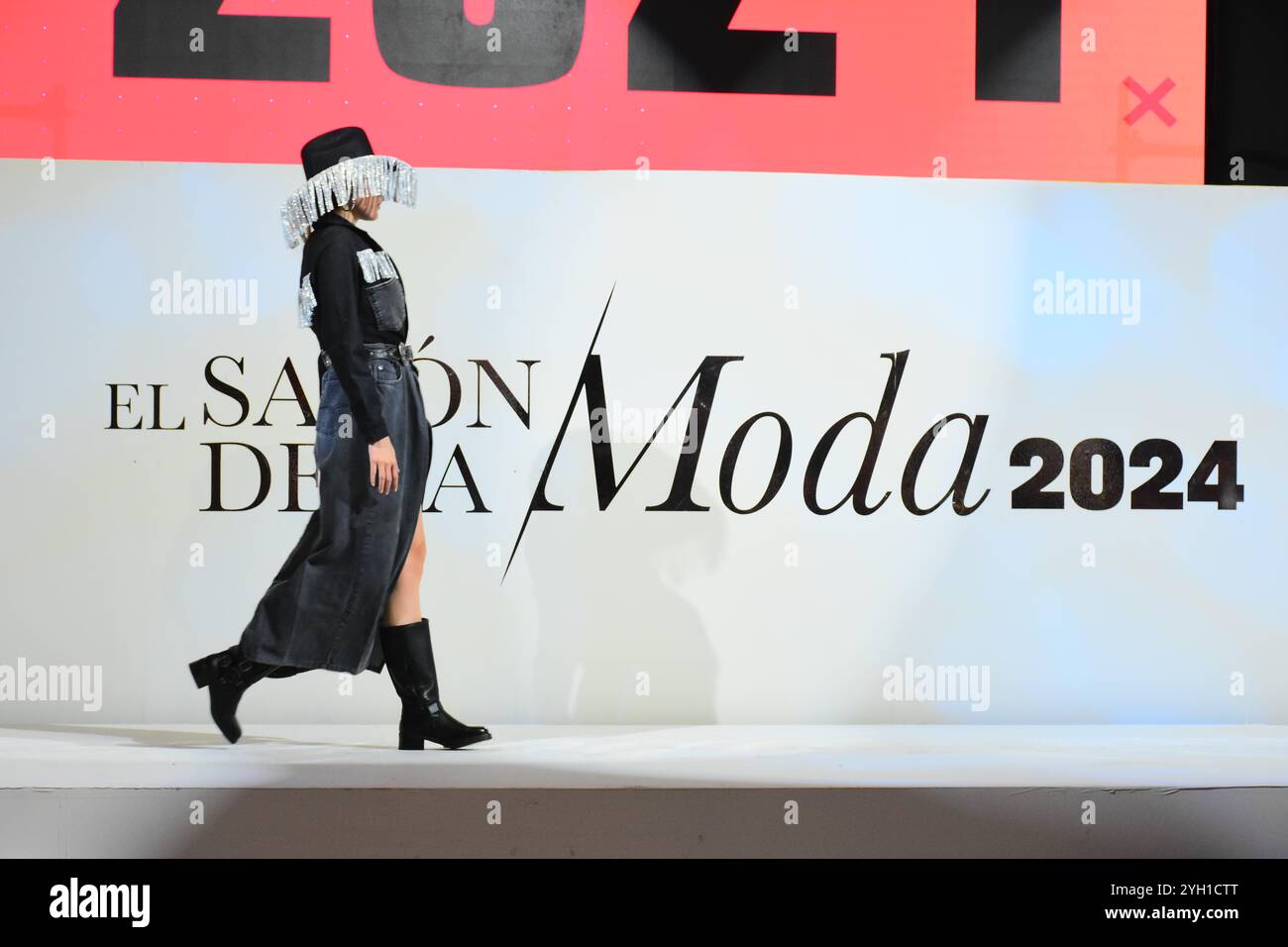 LEON, MEXICO - NOV 8. A model walks the runway wearing Vianka Marques ...