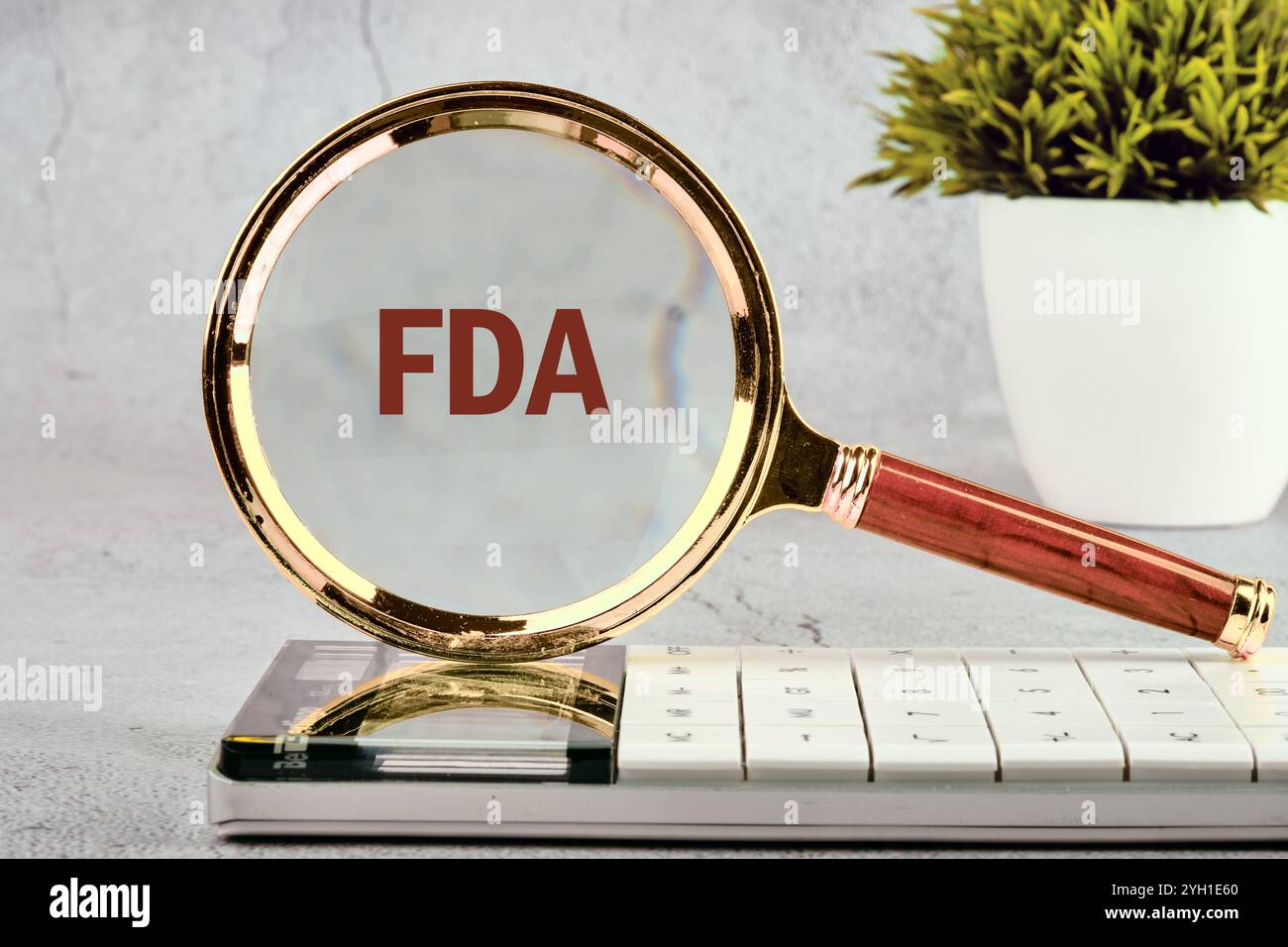 FDA, words on wooden blocks. Business concept,FDA written through a ...