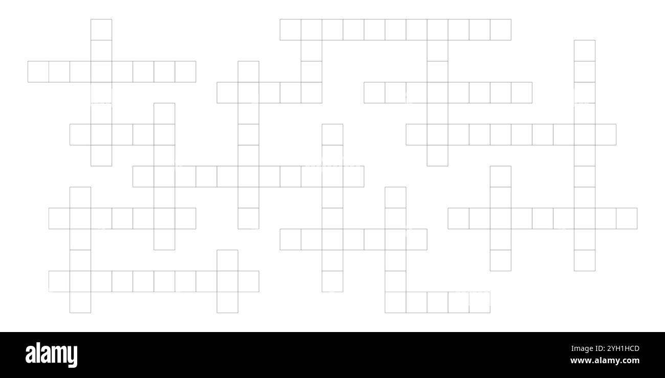 Word search puzzle template with blank grid. Creative flat illustration ...