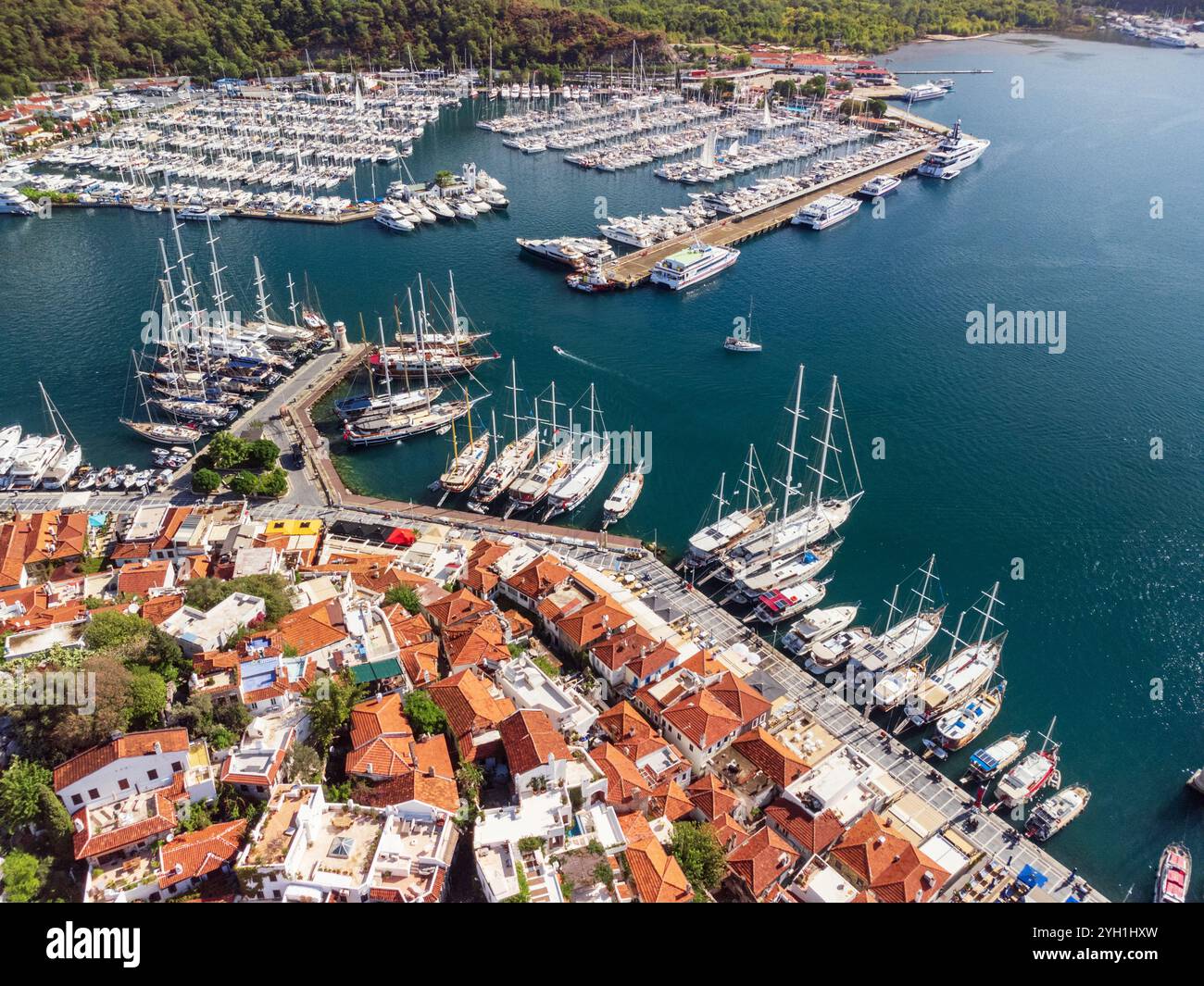 Aerial view of Marmaris Marina in Turkey Stock Photo - Alamy