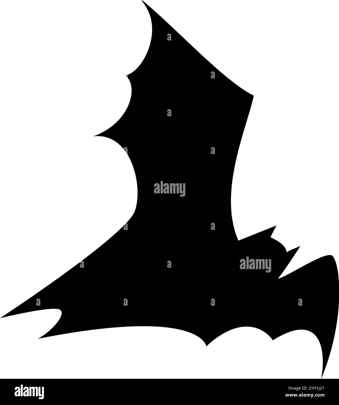 witch bat halloween cartoon vector illustration Stock Vector Image ...