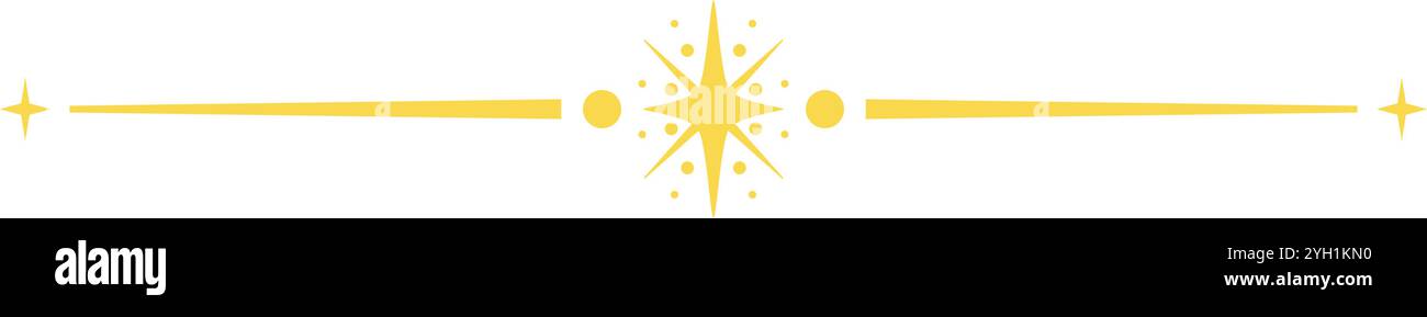 boundary celestial divider border cartoon vector illustration Stock ...