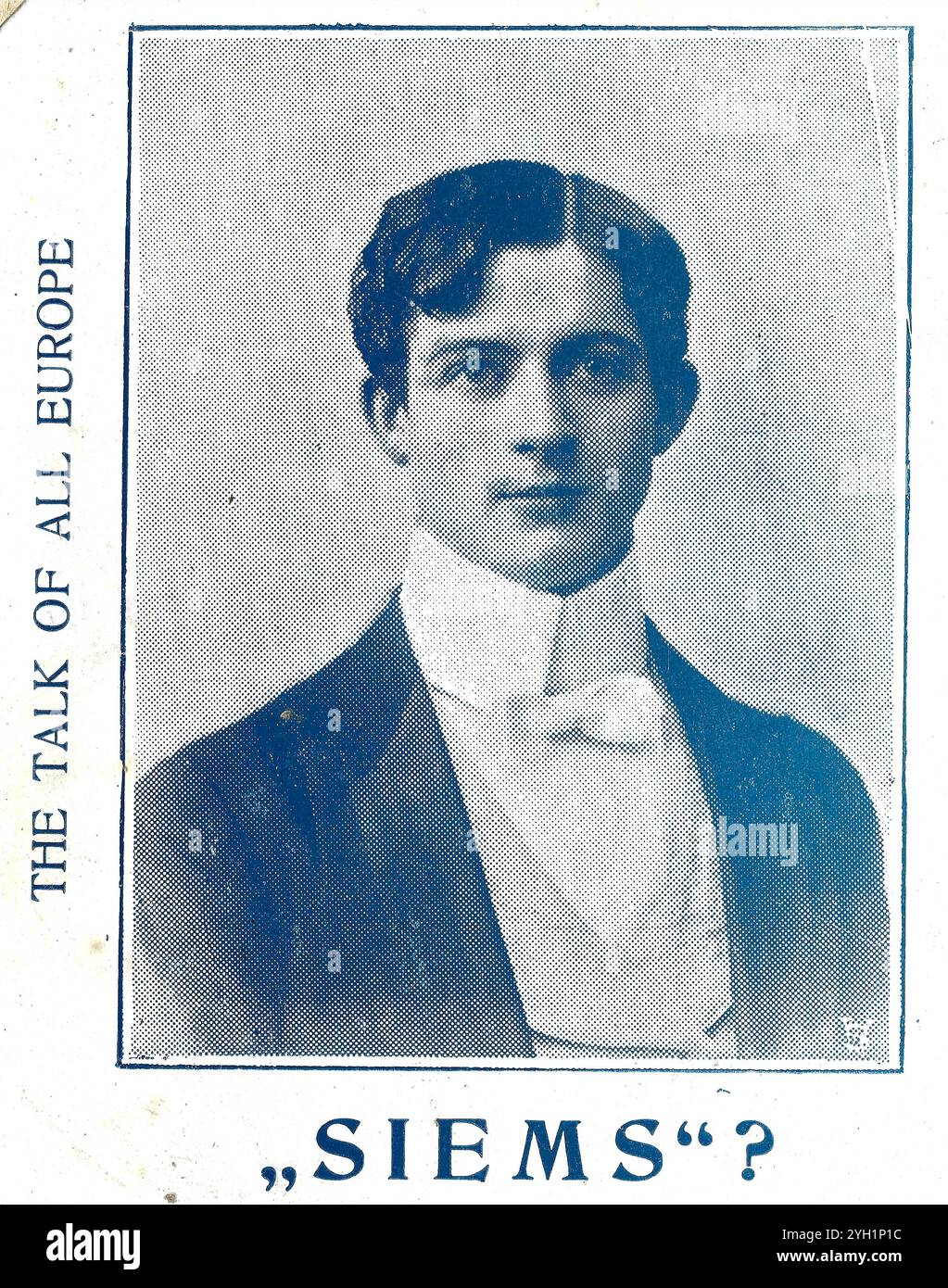 Siems - Magician. A vintage image of Siems the coin and card king ...