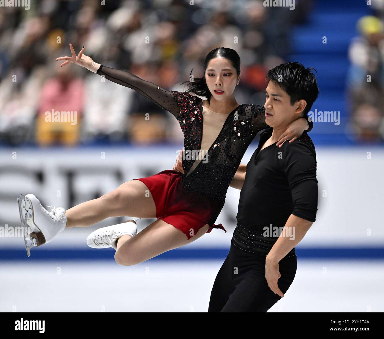 Japan's Riku Miura, Ryuichi Kihara perform in the pairs Free Skating of ...