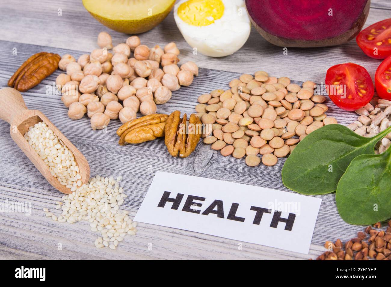 Healthy nutritious food as source natural folic acid, other various ...