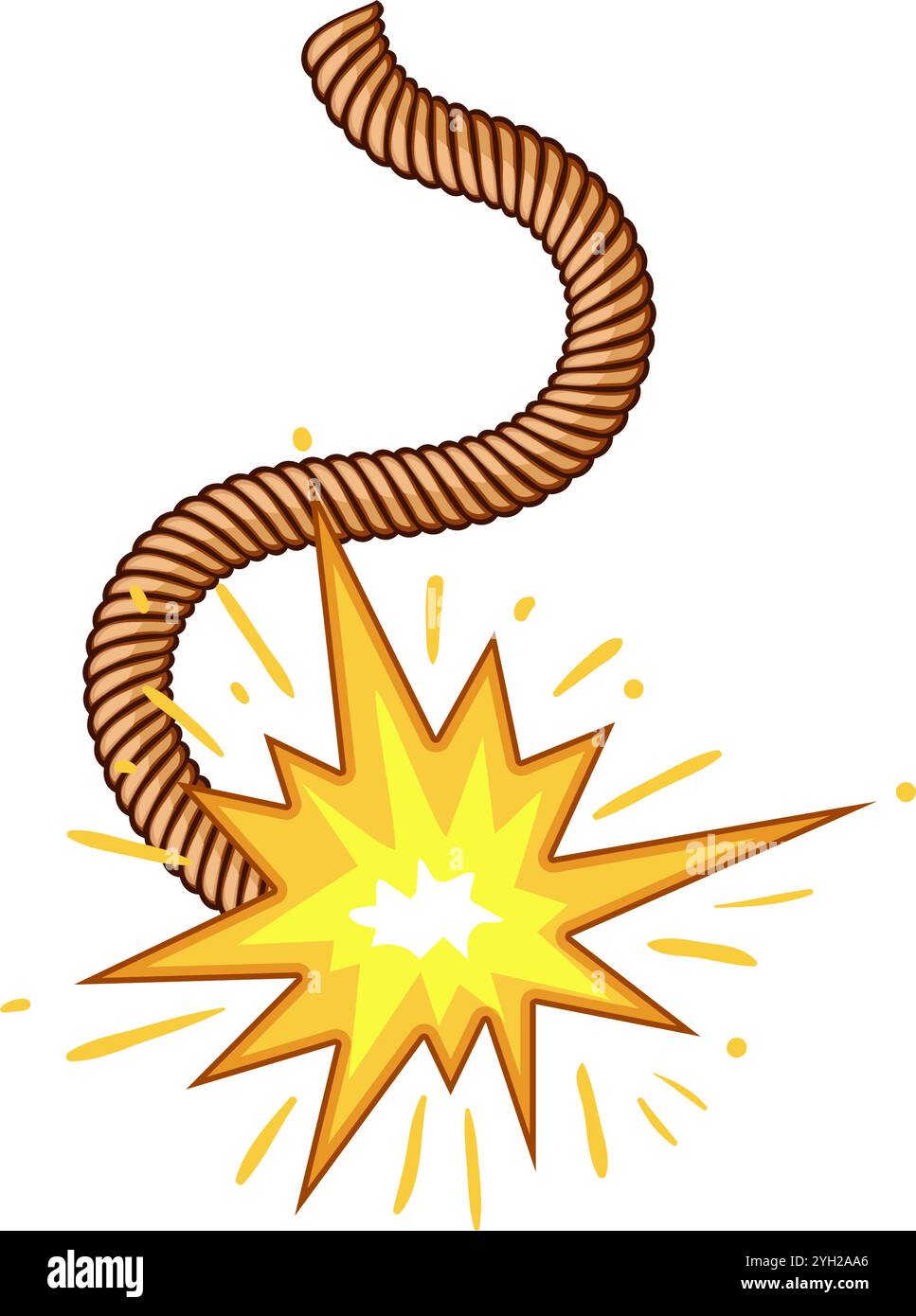 combustion dynamite fuse cartoon vector illustration Stock Vector Image ...