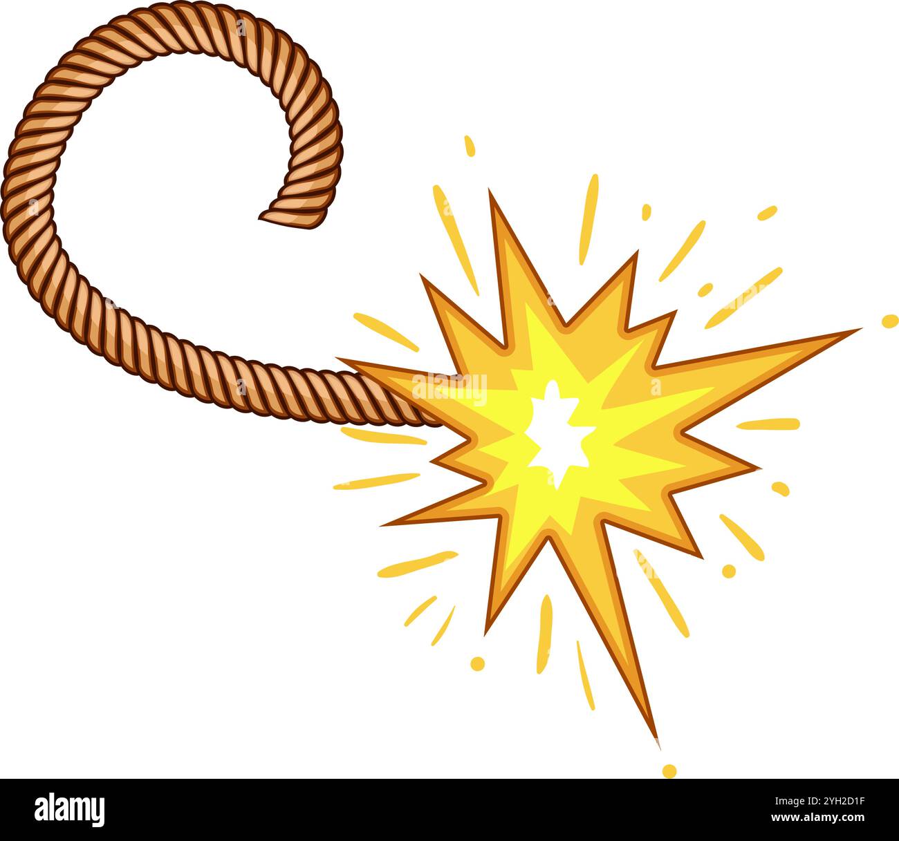 flammable dynamite fuse cartoon vector illustration Stock Vector Image ...