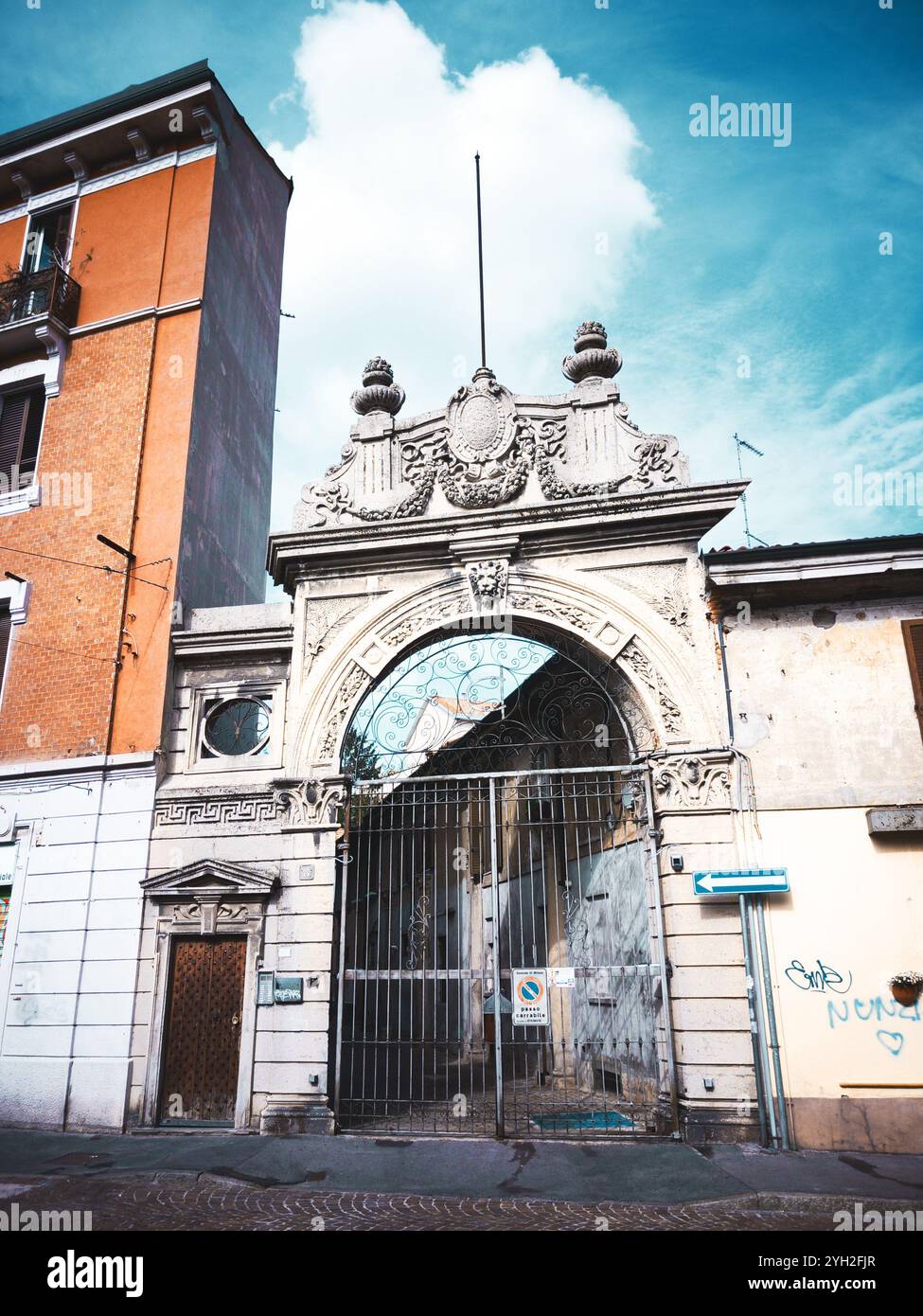 Old gate in Baggio, Milano, Italia, 2023 Stock Photo - Alamy