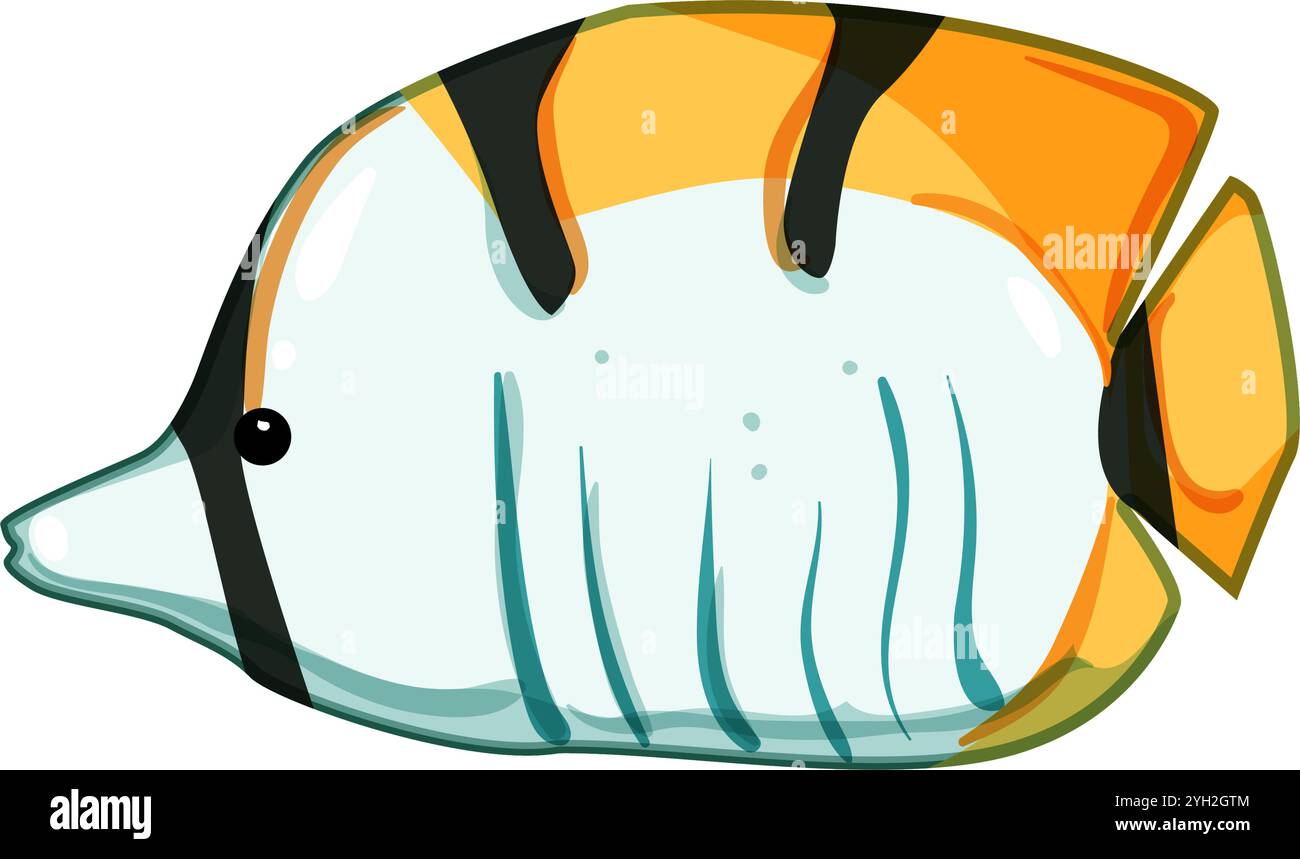 freshwater exotic fish cartoon vector illustration Stock Vector Image ...