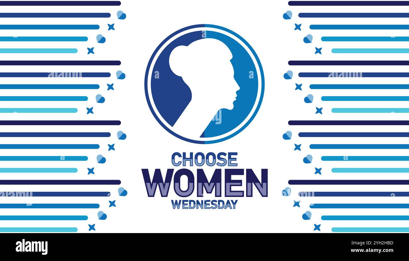 Choose Women Wednesday Modern illustration. Holiday concept. Template ...