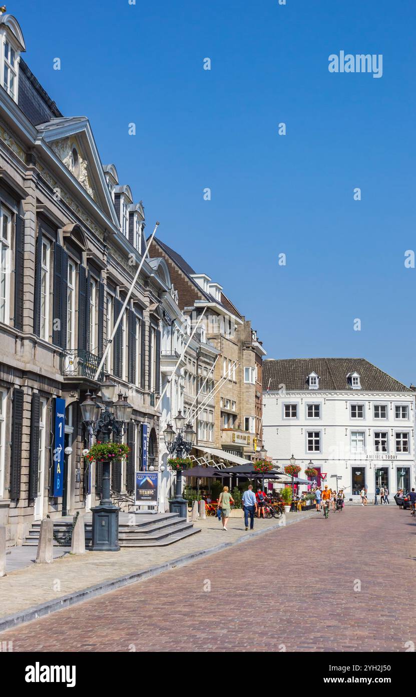 Street in front of the theater on the Vrijthof square in Maastricht ...