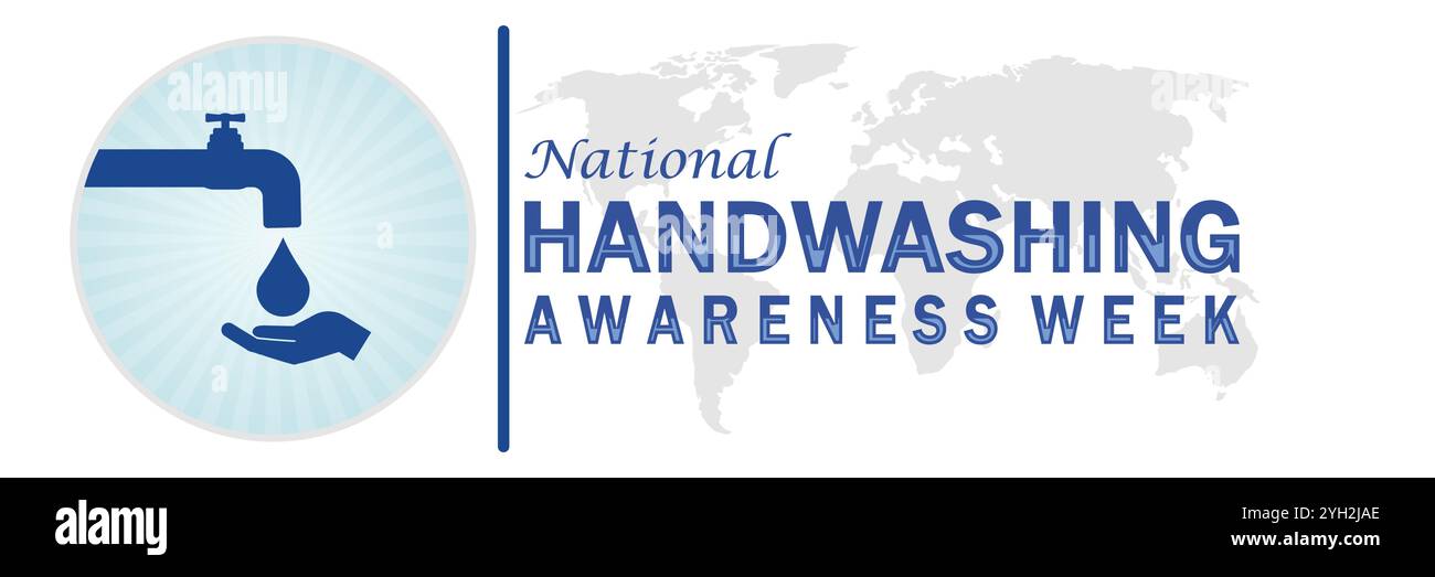 National Handwashing Awareness Week. Suitable for greeting card, poster ...