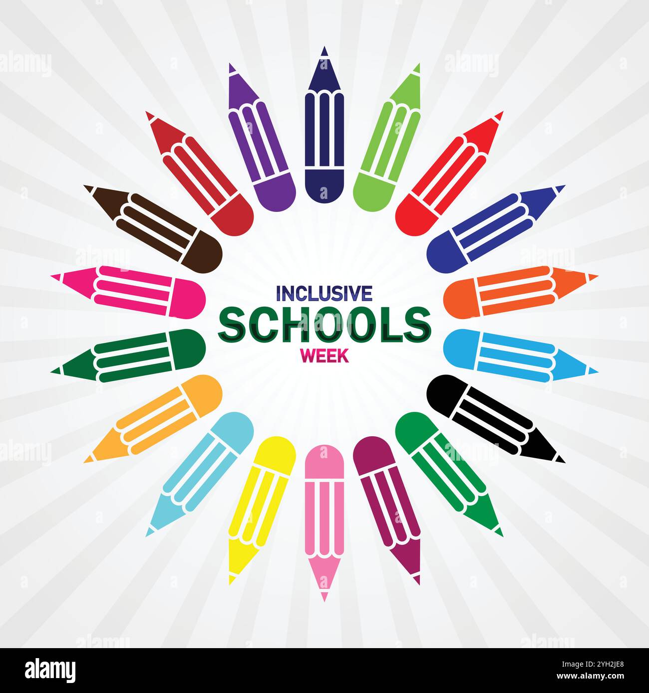Inclusive Schools Week Modern illustration. Holiday concept. Template ...