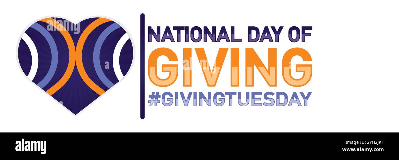 National Day Of Giving. Suitable for greeting card, poster and banner ...