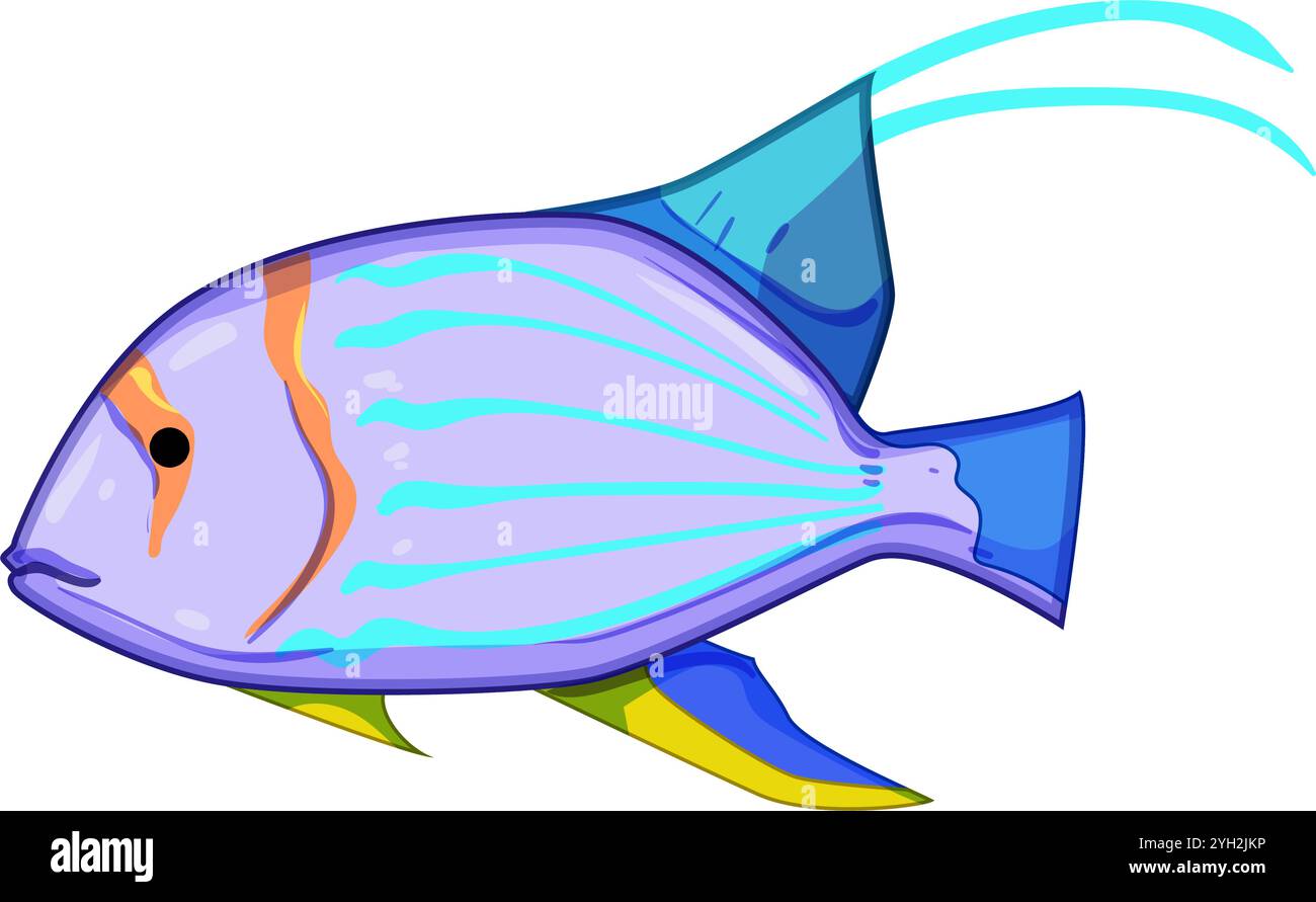 angel exotic fish cartoon vector illustration Stock Vector Image & Art ...