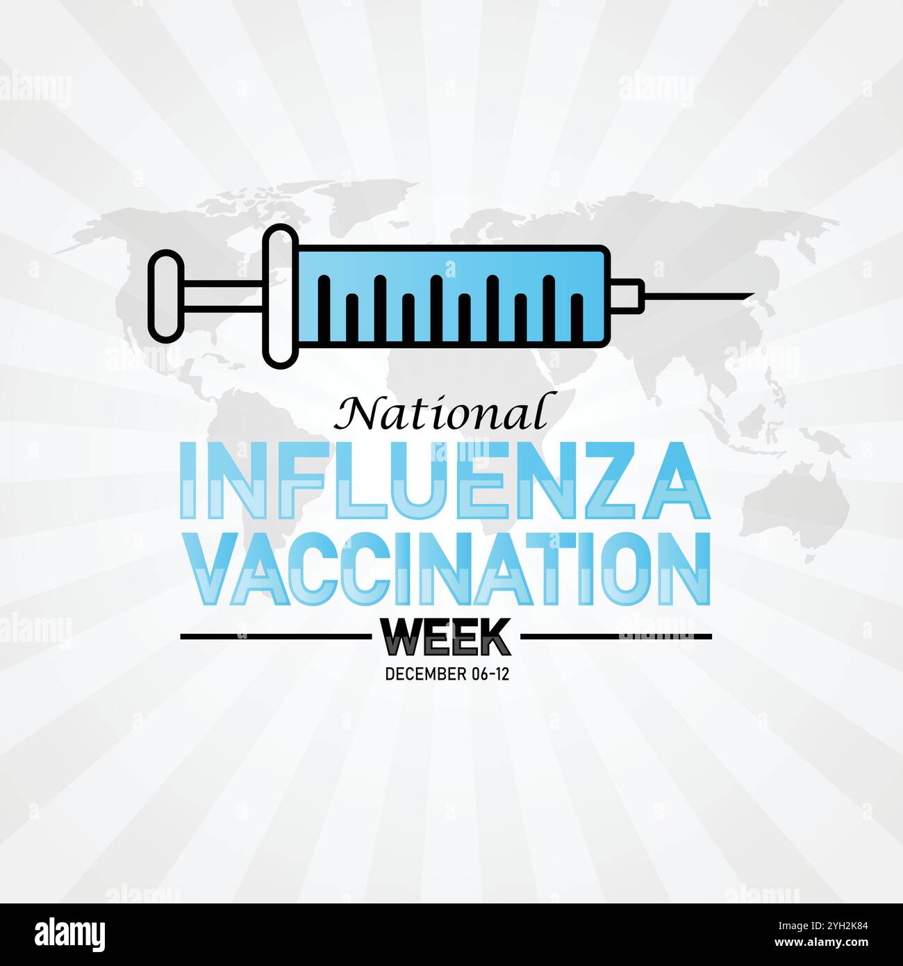 National Influenza Vaccination Week. December 06 - 12. Holiday concept ...