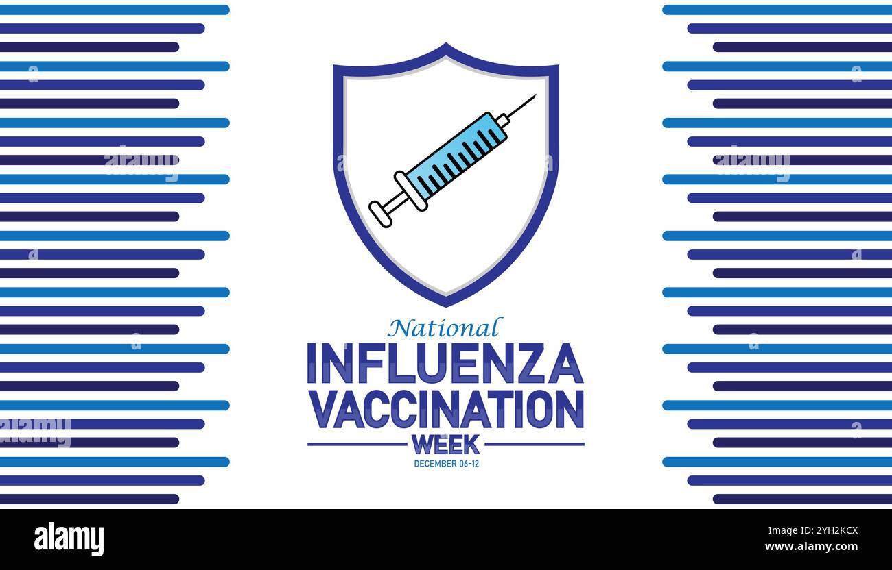 National Influenza Vaccination Week wallpaper with shapes and ...