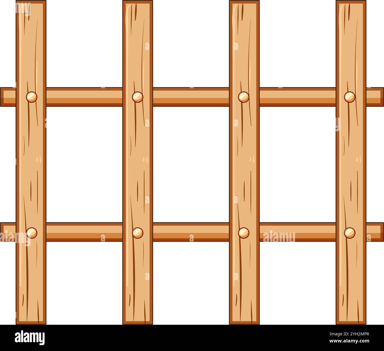 privacy fence wood cartoon vector illustration Stock Vector Image & Art ...