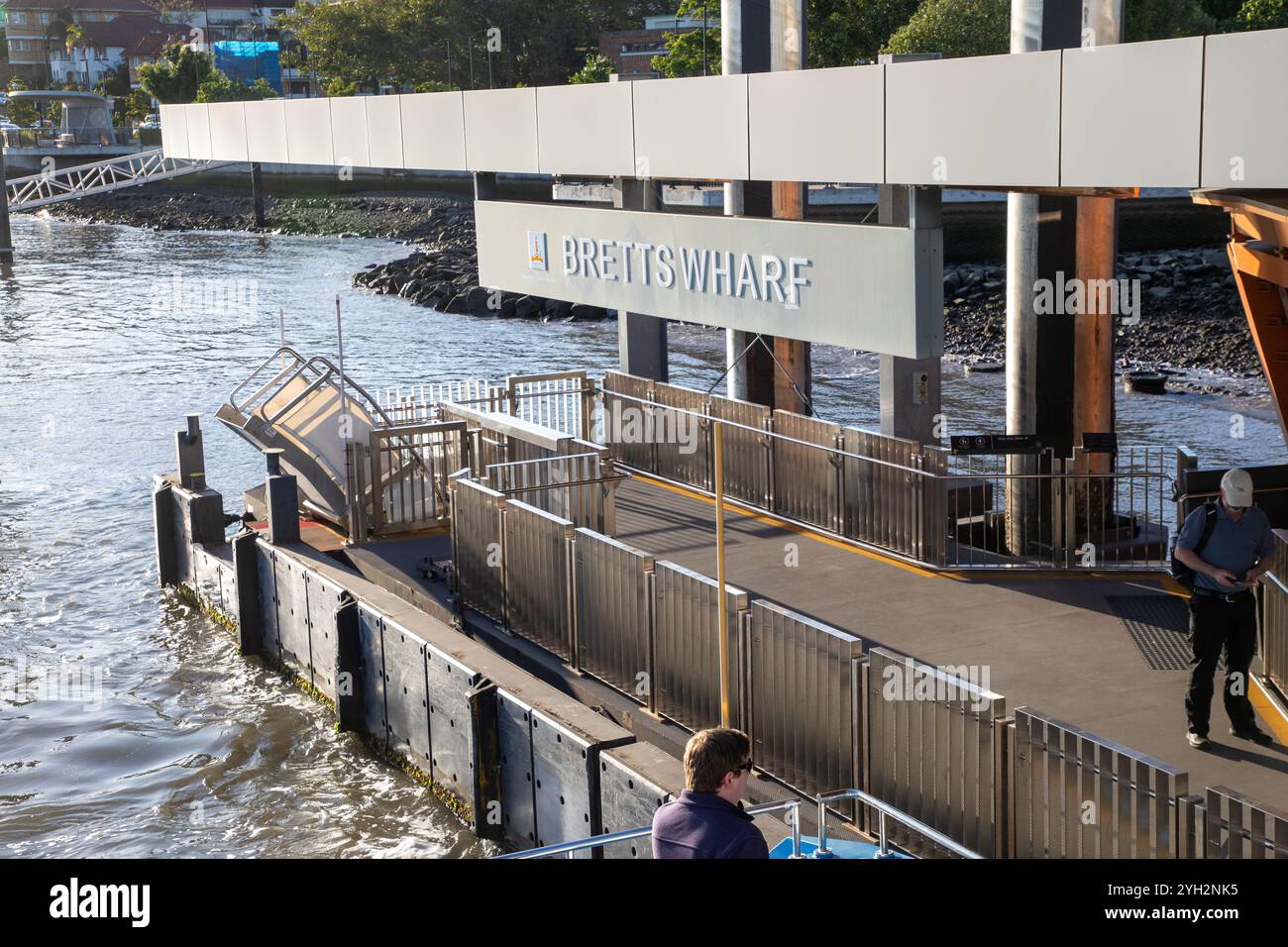 Brisbane, Queensland. 4th October 2024. Bretts Wharf ferry terminal ...