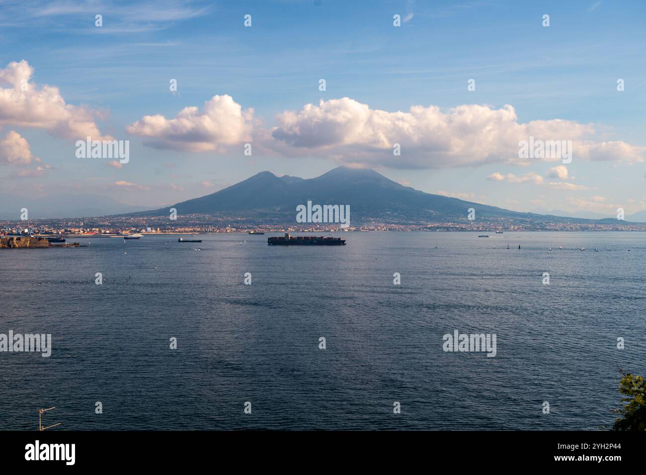 A container ship belonging to the MSC line lies at anchor in the Gulf ...